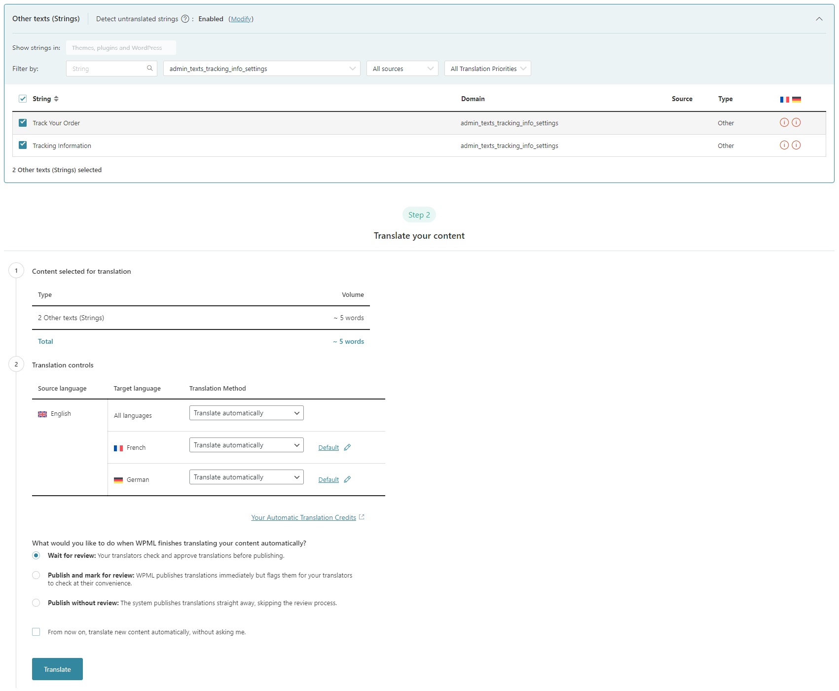 Translations - zorem Docs