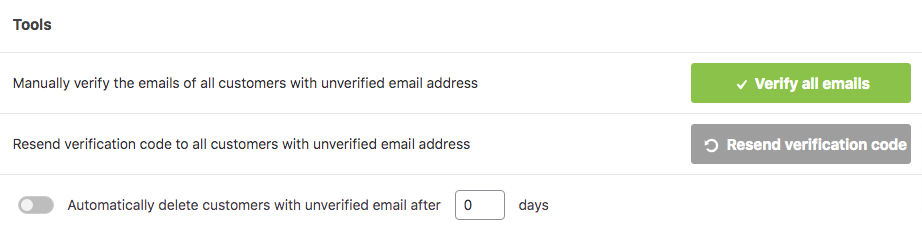 Manage Customer Email Verification - zorem Docs