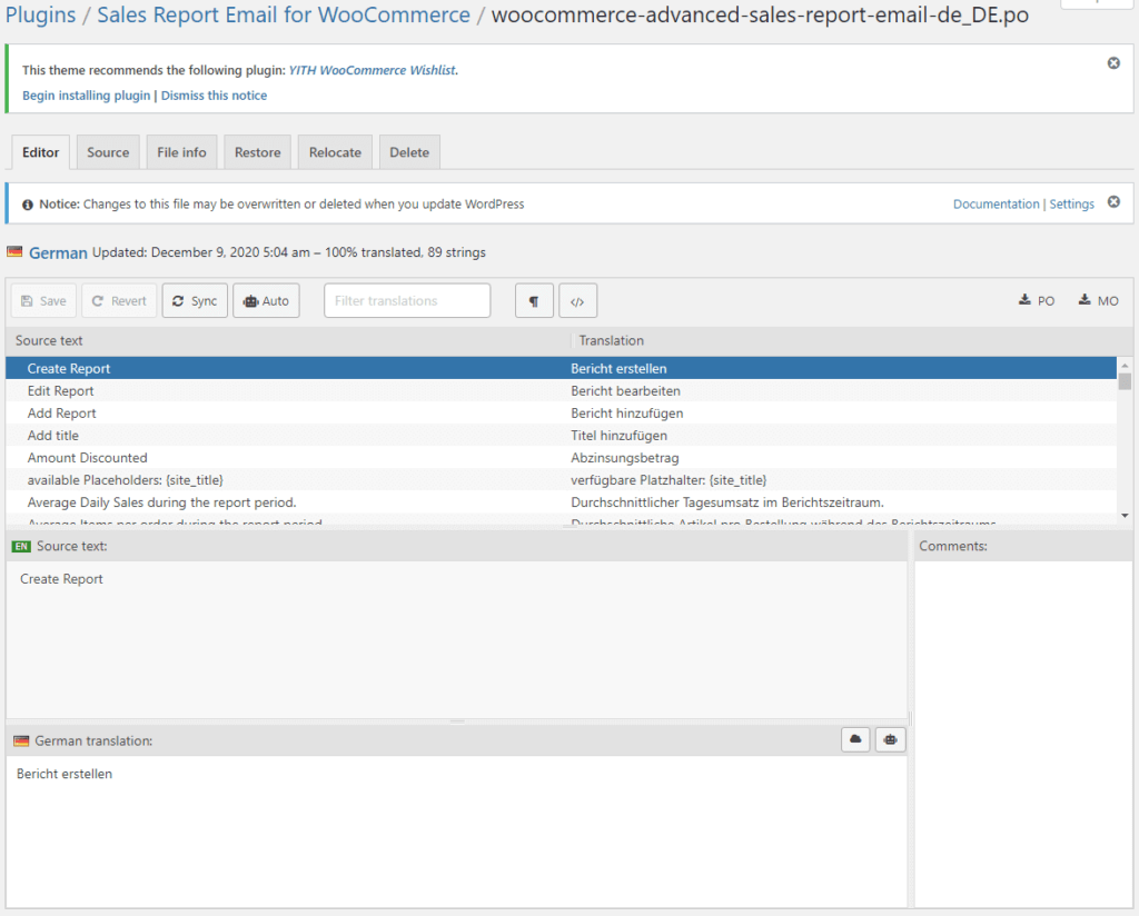 Translations – zorem Docs