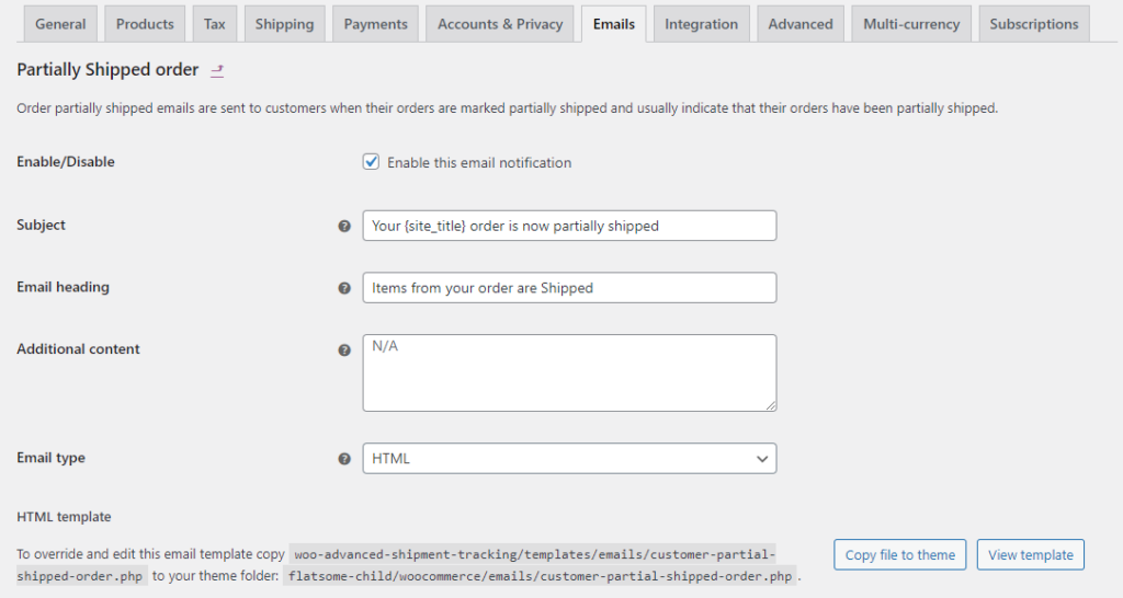 Customize the Email Notifications - zorem Docs