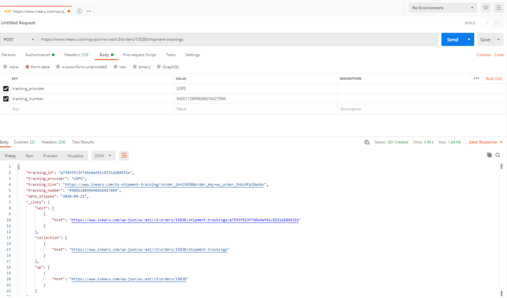 Shipment Tracking API - zorem Docs