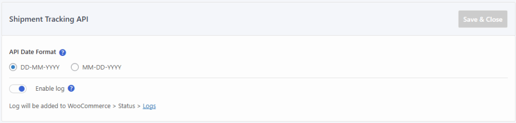 Shipment Tracking API - zorem Docs