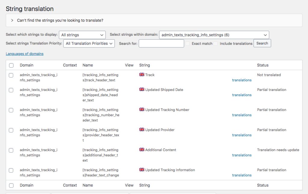 Translations – zorem Docs