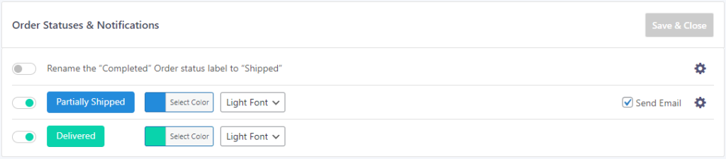 Order Statuses & Notifications - zorem Docs