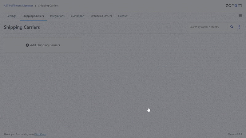 Enable Shipping Carriers - zorem Docs
