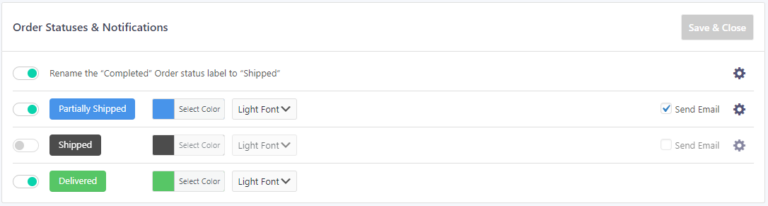 Order Statuses & Notifications - zorem Docs